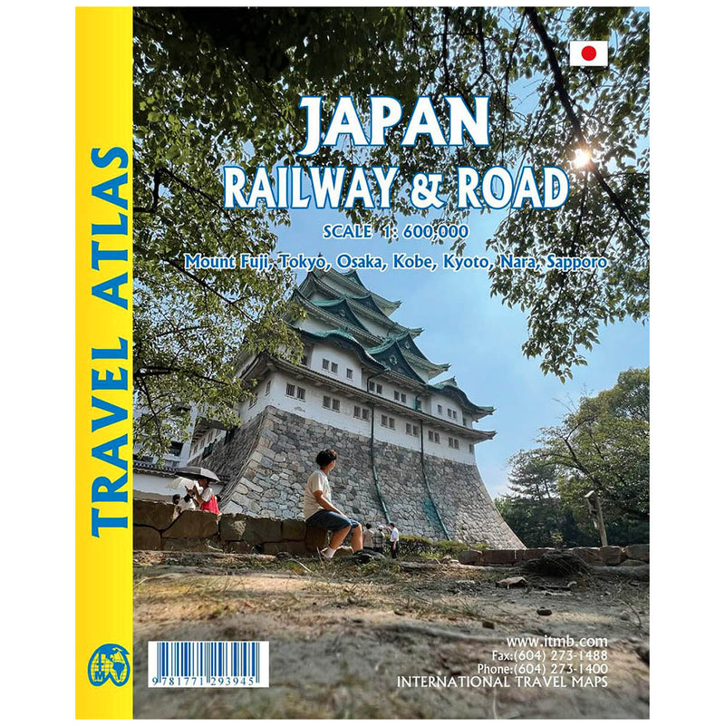 Atlas du Japon avec trains et routes